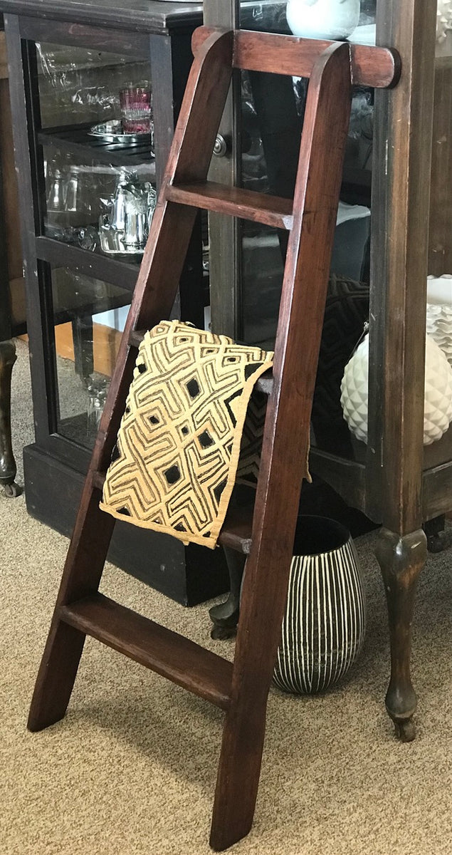 Antique Victorian Wooden Library Ladder – Gretalogie